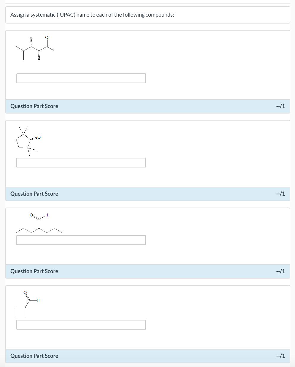 Solved Assign a systematic (IUPAC) name to each of the | Chegg.com