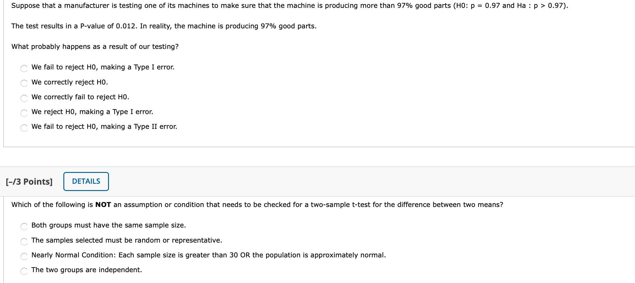 Solved Suppose that a manufacturer is testing one of its | Chegg.com