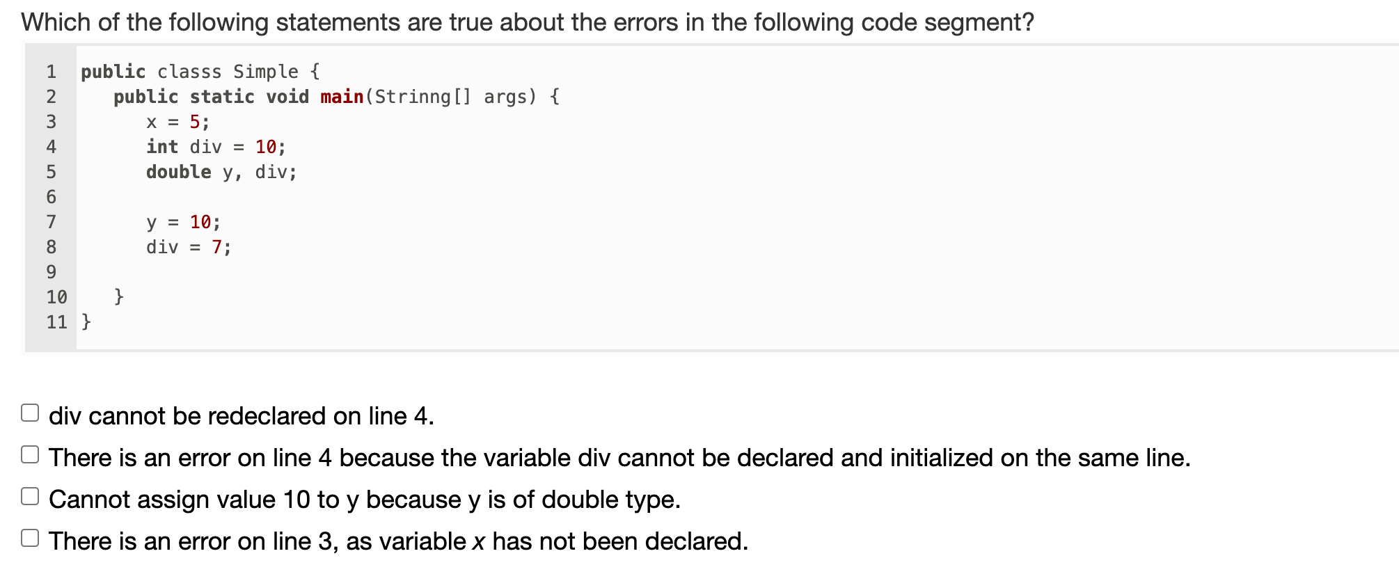 Solved Which of the following are valid identifiers? void @2 | Chegg.com