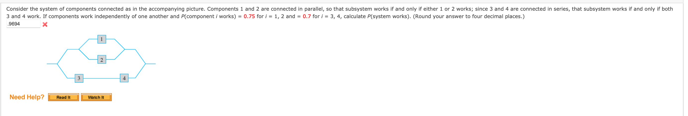 Solved .9694× Need Help? Read It Watch ItB={ the second | Chegg.com