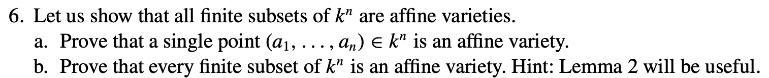 Solved 6. Let us show that all finite subsets of k” are | Chegg.com