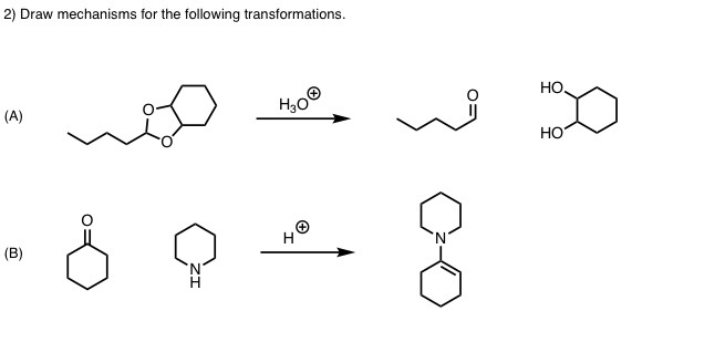 Solved 2) Draw mechanisms for the following transformations | Chegg.com
