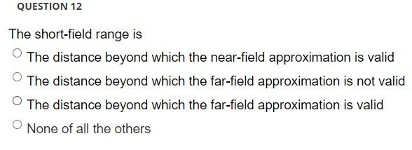 Solved QUESTION 12 The short-field range is The distance | Chegg.com