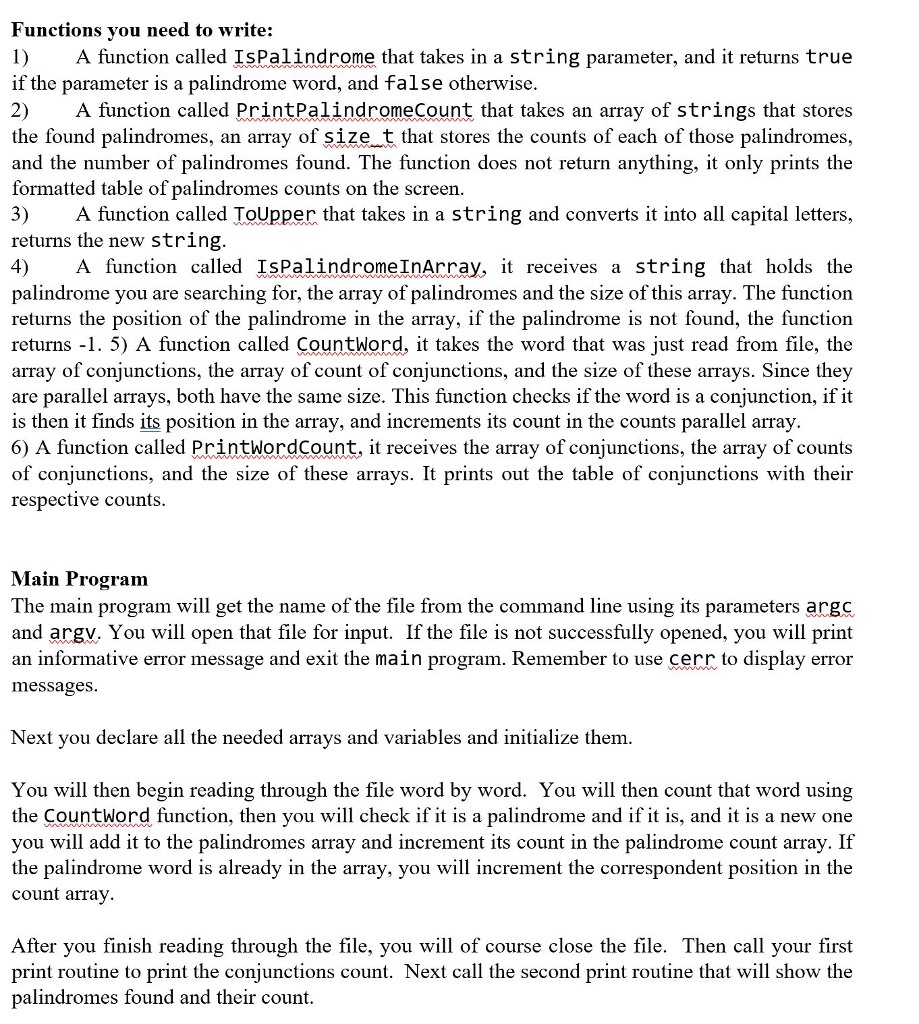 Solved c++ program reading in a text file and outputting the | Chegg.com