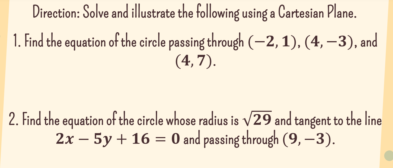 Solved Direction: Solve and illustrate the following using a | Chegg.com