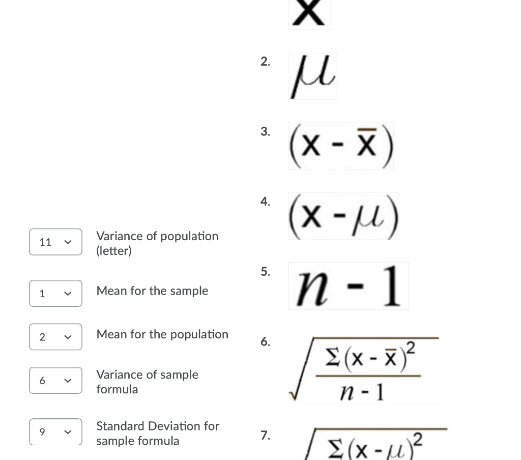 Population Variance Formula