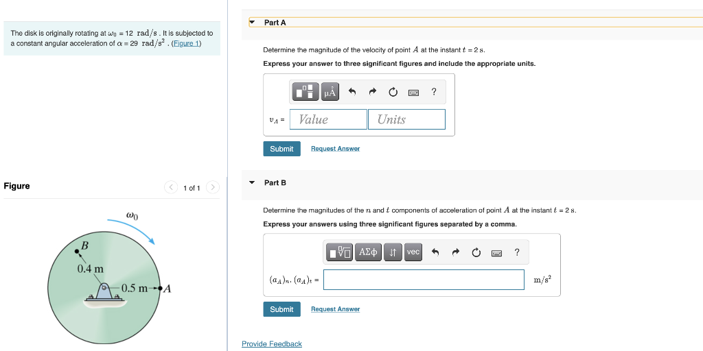 Solved The disk is originally rotating at ω0=12rad/s. It is | Chegg.com