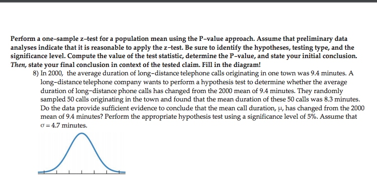 Solved Perform a one-sample z-test for a population mean | Chegg.com