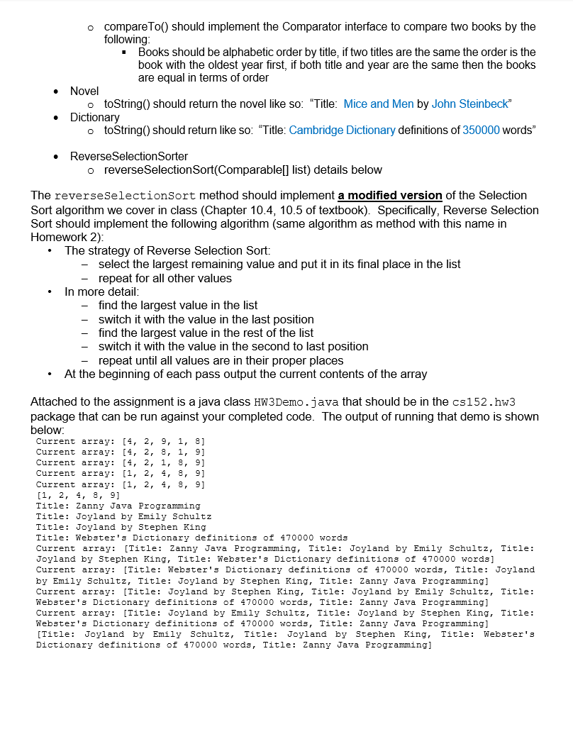Solved Specification: For this assignment you will be | Chegg.com