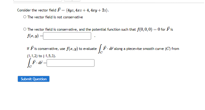 Solved Consider the vector field | Chegg.com