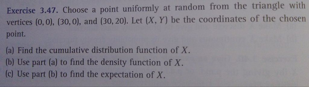 Solved Exercise 347 Choose A Point Uniformly At Random 