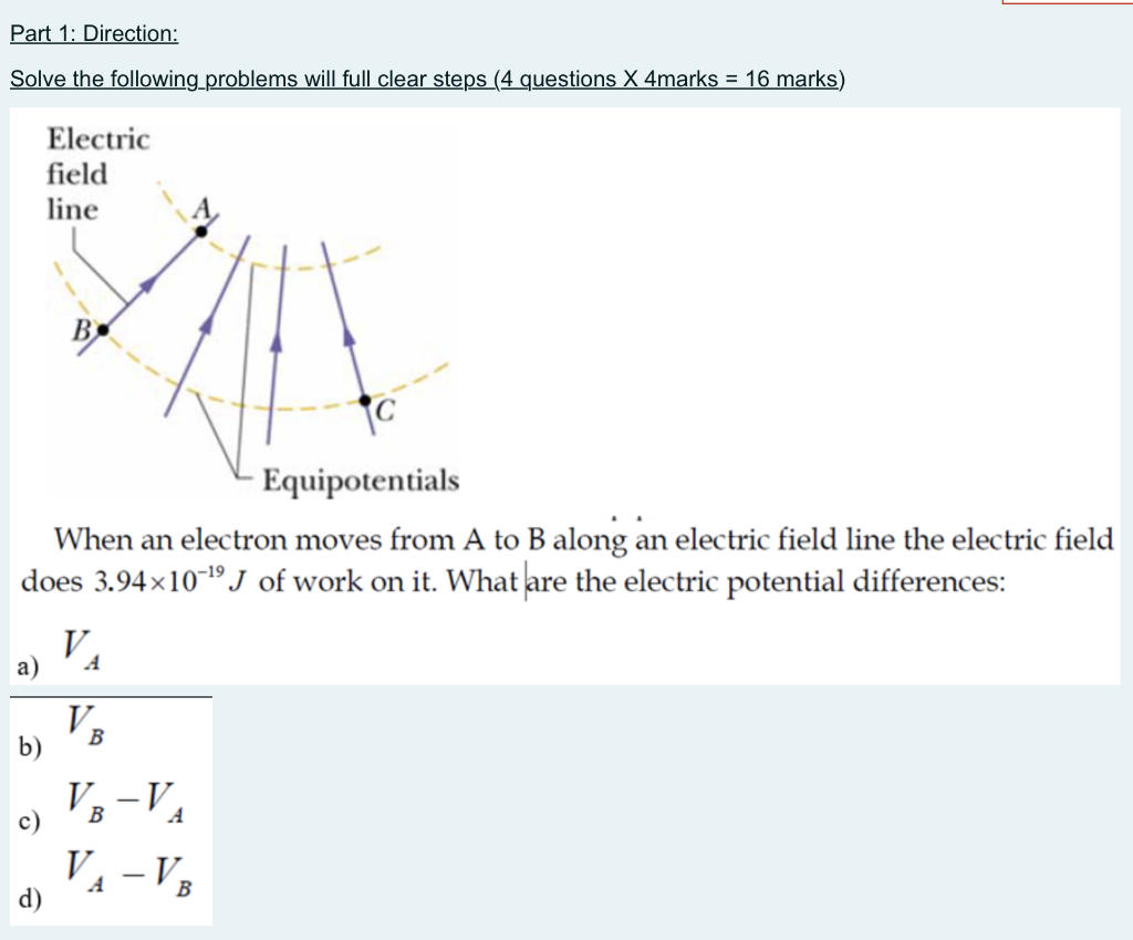 Solved Part 1: Direction: Solve the following problems will | Chegg.com