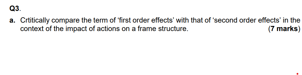 Solved Q3. a. Crtitically compare the term of 'first order | Chegg.com