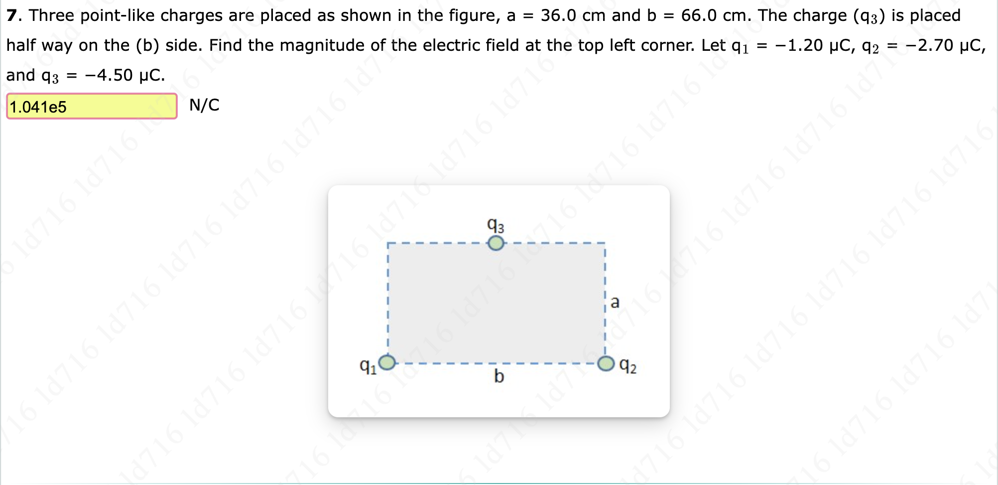 Solved Three point-like charges are placed as shown in the | Chegg.com