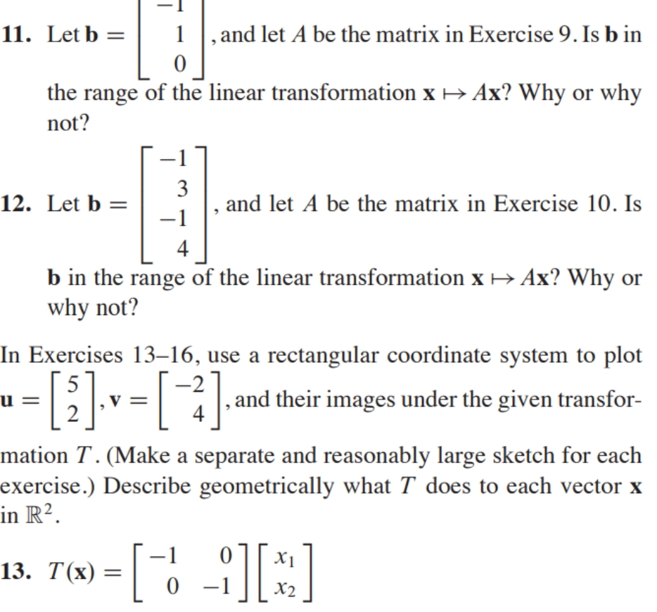 Solved For Exercises 9 and 10, find all x in R4 that are | Chegg.com