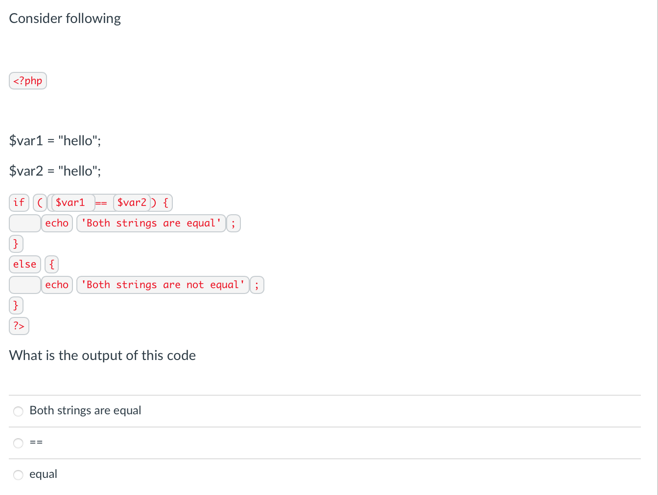 Solved Consider following What is the output of this code | Chegg.com