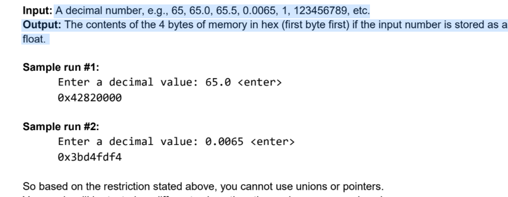 Solved Input: A decimal number, e.g., 65, 65.0, 65.5, | Chegg.com