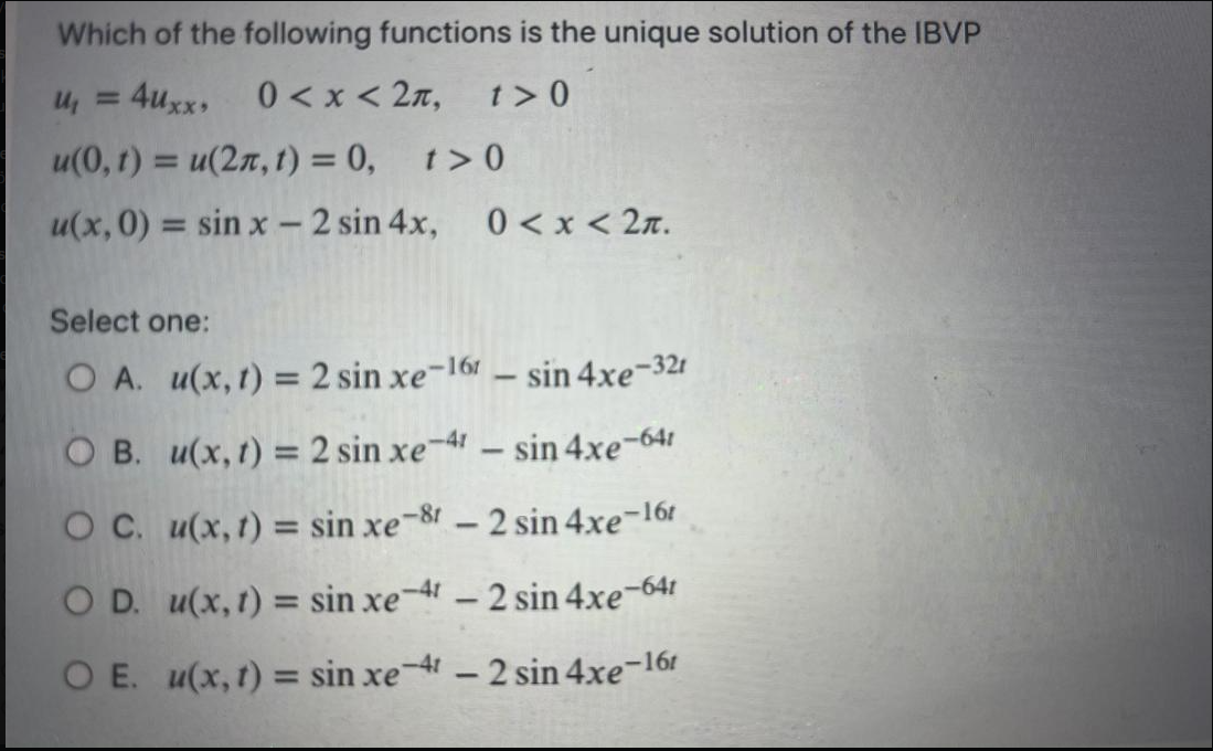 Which of the following functions is the unique | Chegg.com