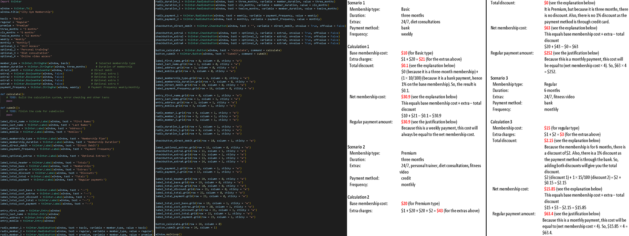 Solved Please use my code and the calculation appendix | Chegg.com