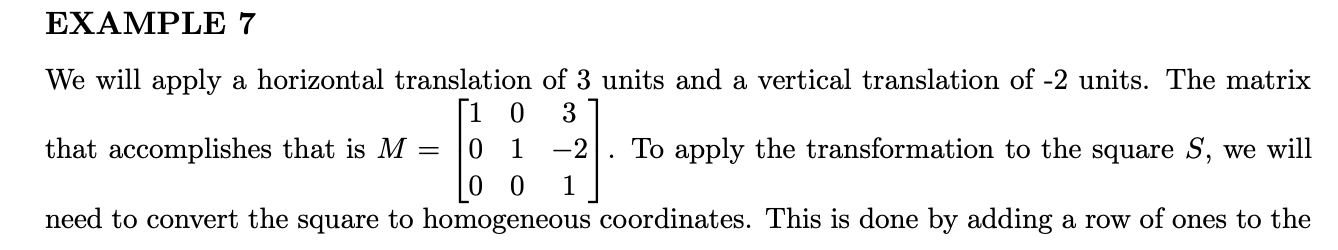 Solved 5. Consider the translated square MS in EXAMPLE 7. | Chegg.com