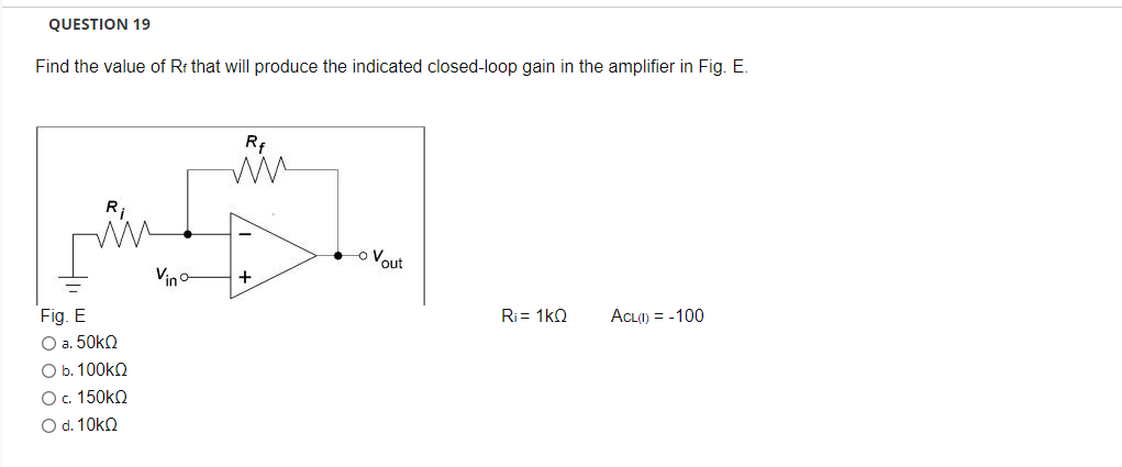 Solved Find the value of Rff that will produce the indicated | Chegg.com
