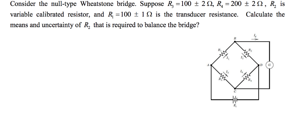 Solved Consider the null-type Wheatstone bridge. Suppose | Chegg.com