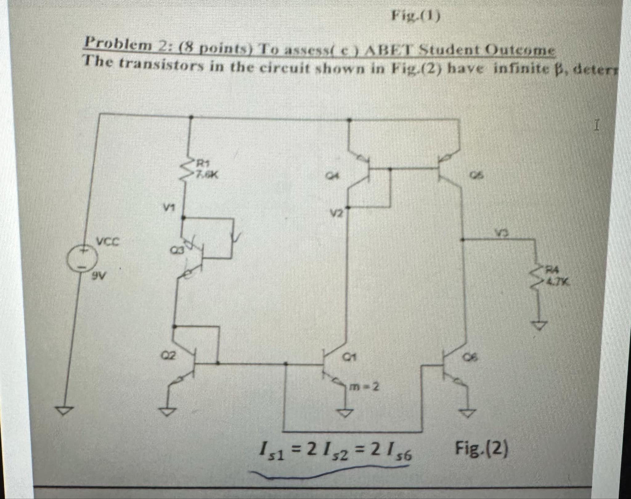 Solved by an EXPERT Fig-(1)Problem 2: ( 8 ﻿points) ﻿To assess( ﻿c) ﻿ABET | Chegg.com