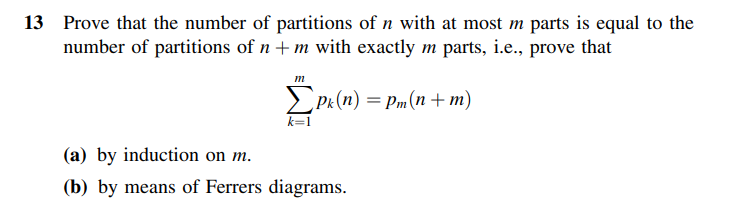 Solved Prove That The Number Of Partitions Of N With At Most