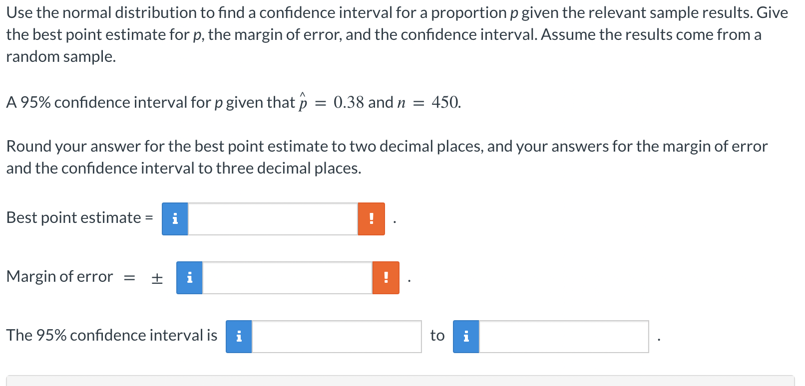 Solved Use the normal distribution to find a confidence | Chegg.com