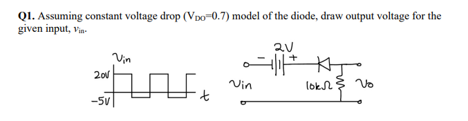[Solved]: Q1. Assuming constant voltage drop ( left( mat