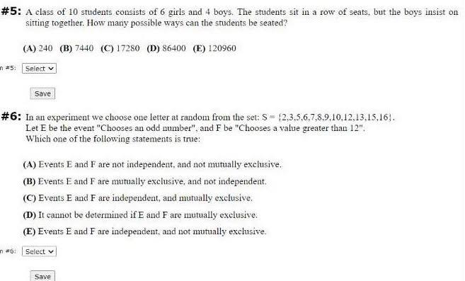 Solved #5: A class of 10 students consists of 6 girls and 4 | Chegg.com