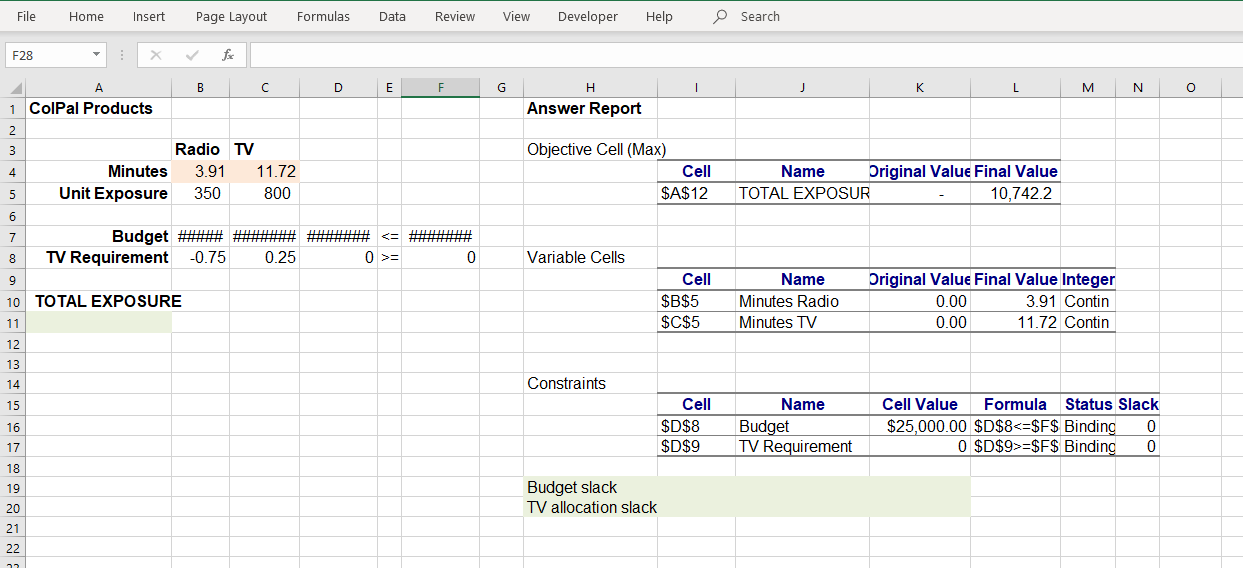 AutoSave Exercise 5 QMB 4680 Fall 2020 - Excel File | Chegg.com