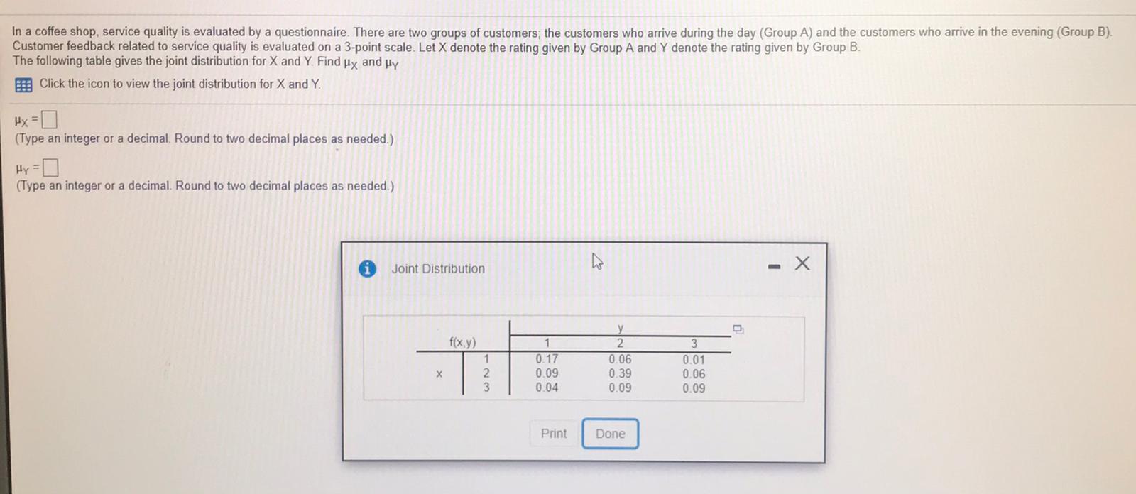 Solved In A Coffee Shop Service Quality Is Evaluated By A Chegg