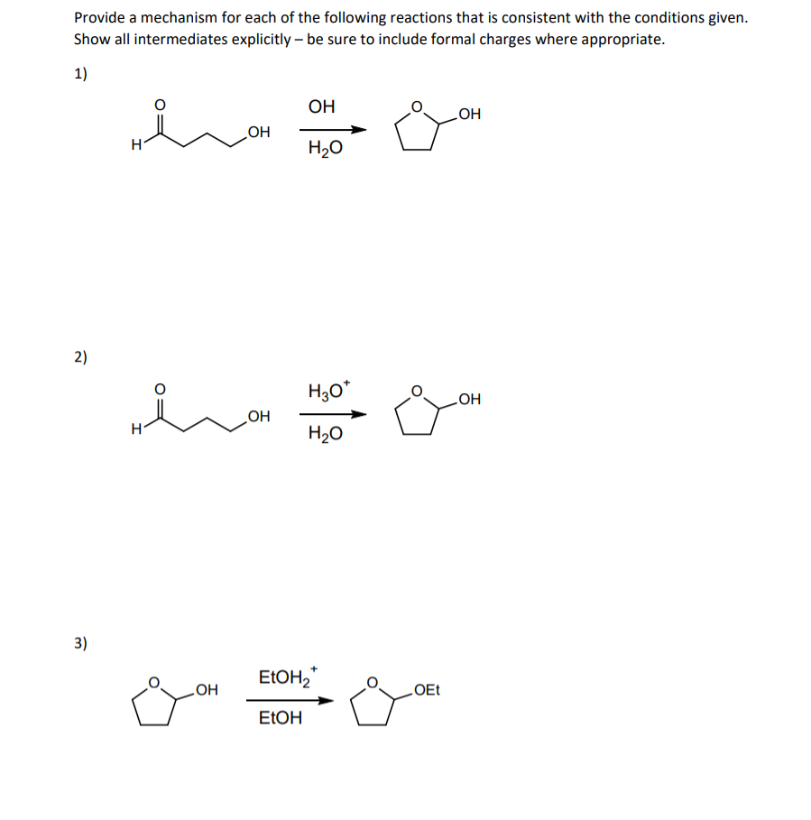 Solved Provide a mechanism for each of the following | Chegg.com