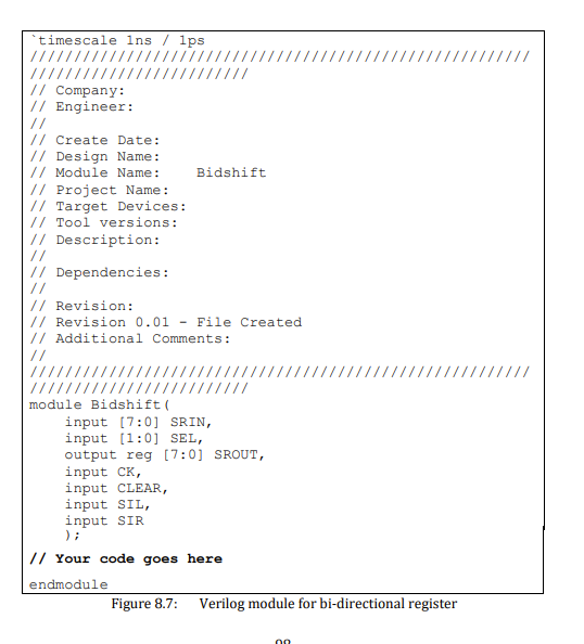Solved Bi-directional Shift register with parallel load The | Chegg.com