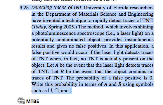 Solved 3.25 Detecting traces of TNT. University of Florida | Chegg.com