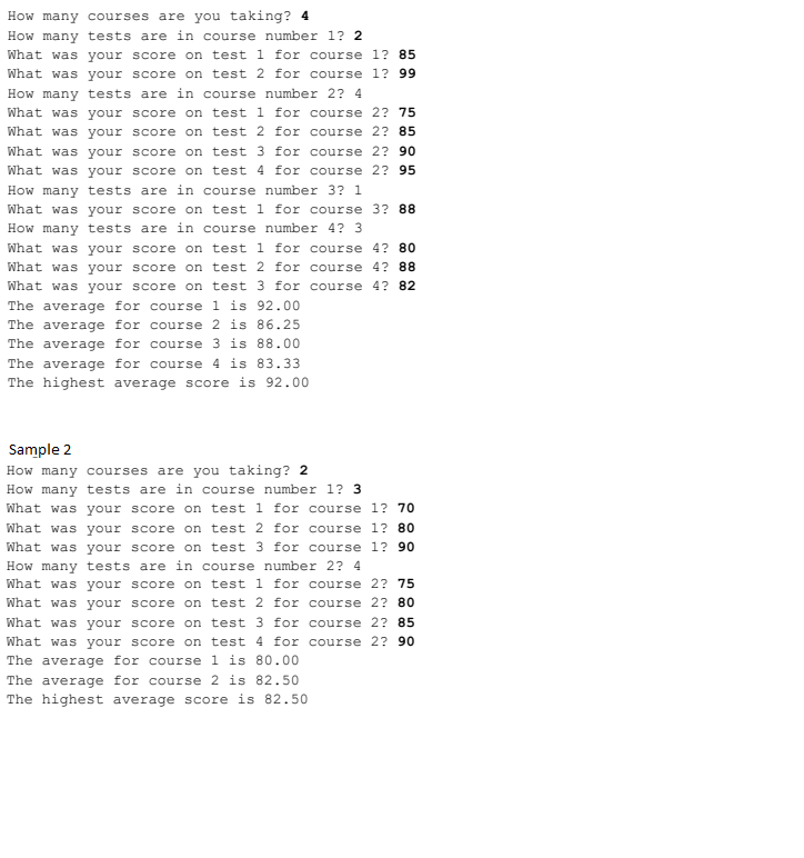 Solved Write a program that uses a 2-dimensional list (a | Chegg.com