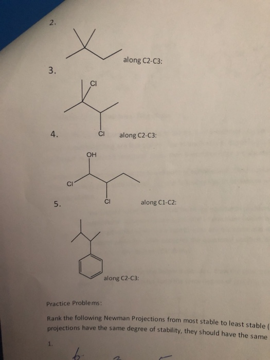 Solved Practice Problems: For the following molecules, draw | Chegg.com