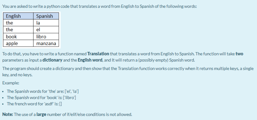 Solved You Are Asked To Write A Python Code That Translates 