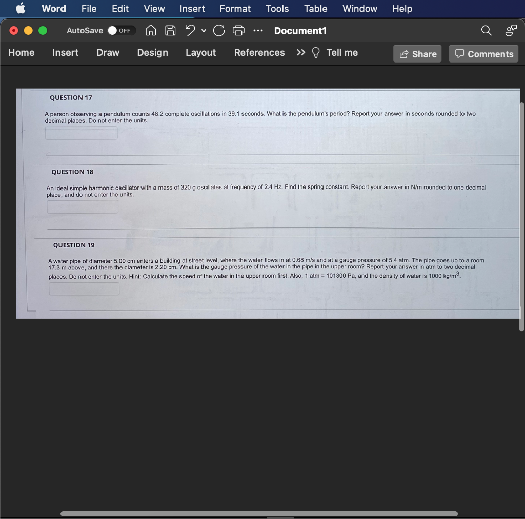 Solved Word File Edit View Insert Format Tools Table Window | Chegg.com