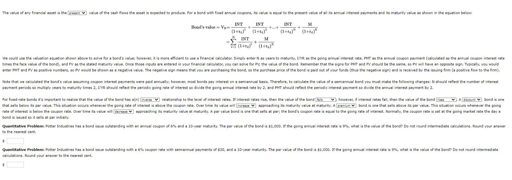 Solved Quantitative Problem: Potter Industries has a bond | Chegg.com