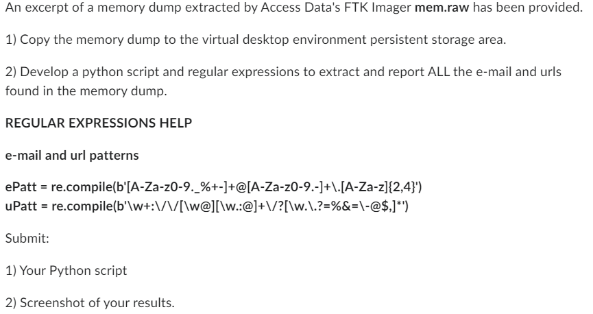 Solved An excerpt of a memory dump extracted by Access | Chegg.com