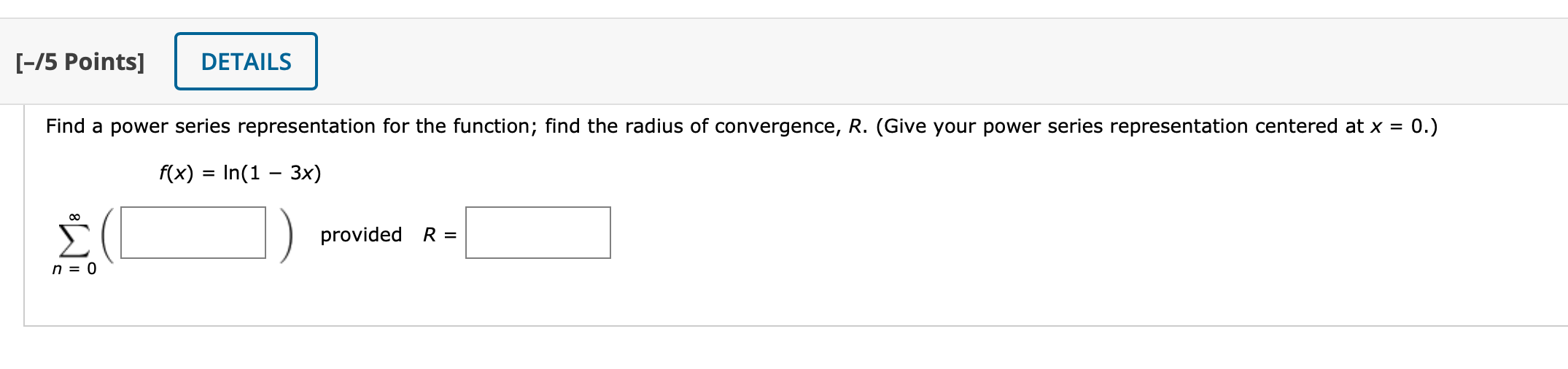 Solved Find a power series representation for the function; | Chegg.com