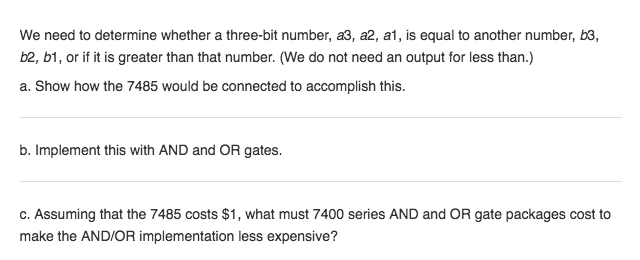 We need to determine whether a three-bi number, a3, | Chegg.com
