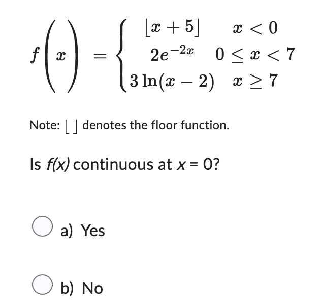 Solved f(x)={|??x+5??|,x
