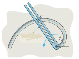Solved Using a forked rod, a smooth cylinder C having a mass | Chegg.com