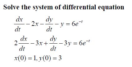 Solved Solve the system of differential equation | Chegg.com