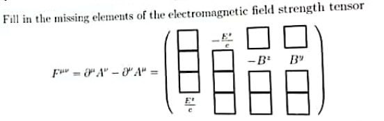 Solved Fill in the missing elements of the electromagnetic | Chegg.com