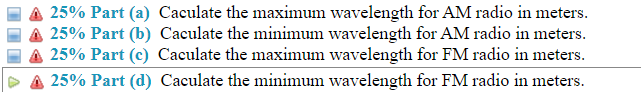Solved The frequency range for AM radio is 540 to 1600 kHz. | Chegg.com