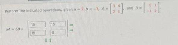 Solved and 8 Perform the indicated operations, given a 2,0 = | Chegg.com